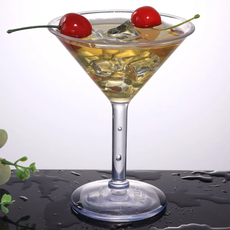 180ml 6 oz Polystyrene Plastic Martini Glasses in Bulk for Party Plastic Martini Cups Plastic ...