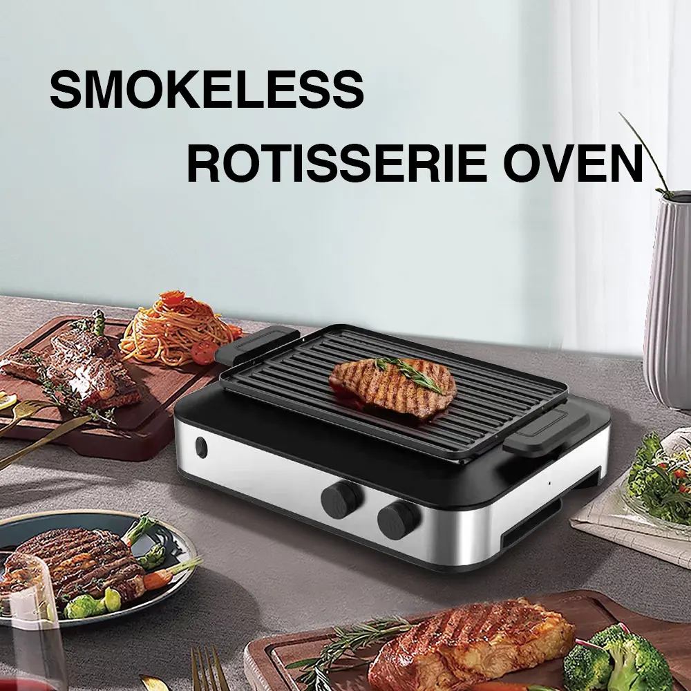 1600W Multi-Functional Portable Barbecue Grill BBQ Grill Non-stick ...