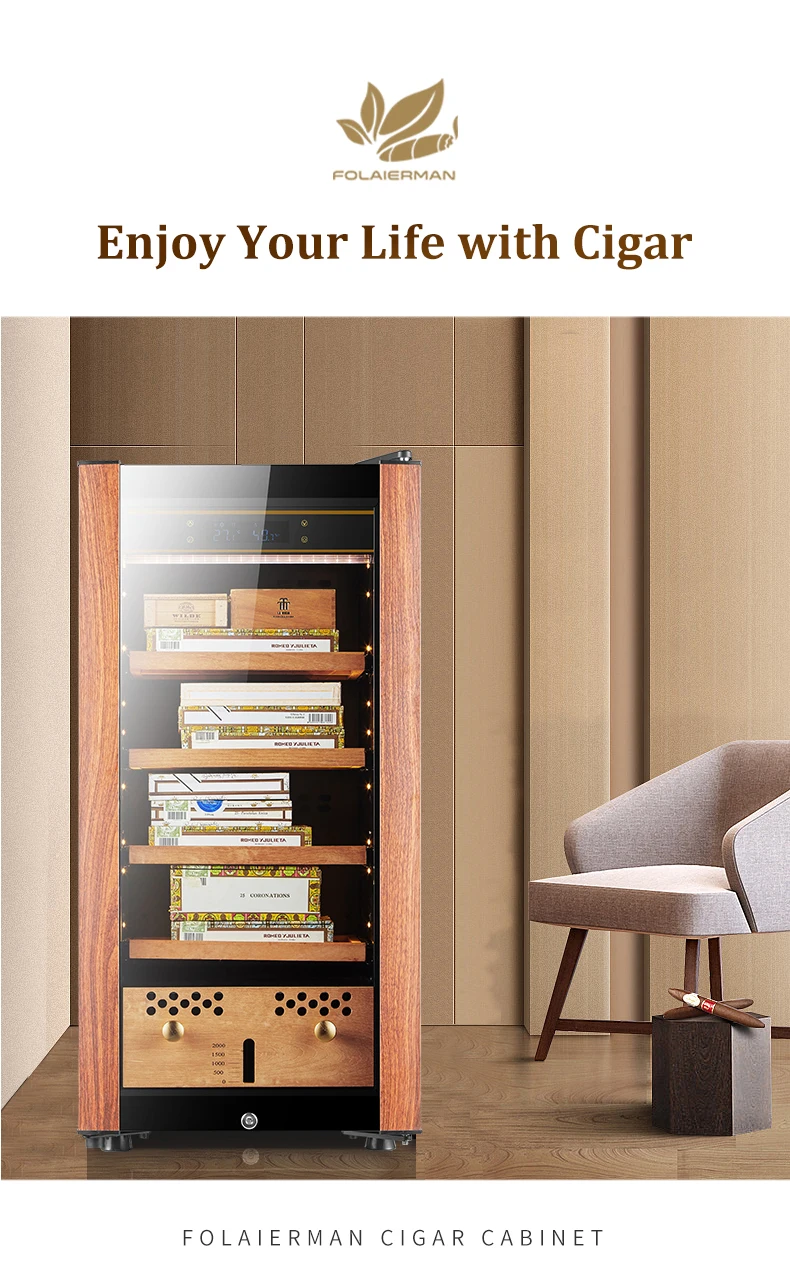 High Quality Control Temperature Electric Cigar Humidor Case Electric ...