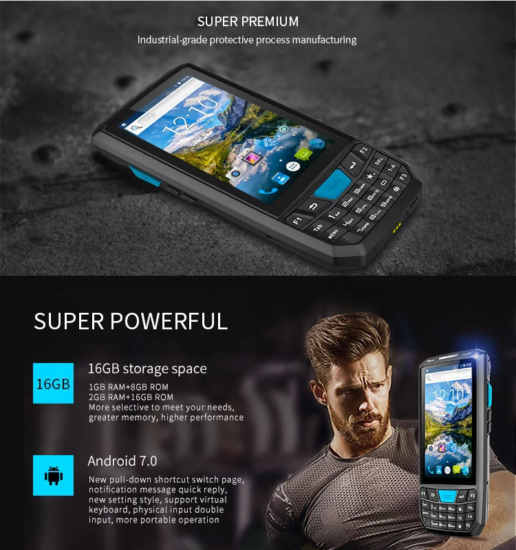 T80 Rugged Handheld Terminal Data Scanning Android 8.0 1d 2d QR Code ...