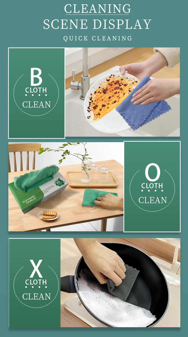 Kitchen Dish Washing Disposable Wash Towel Reusable Decimation Rag ...