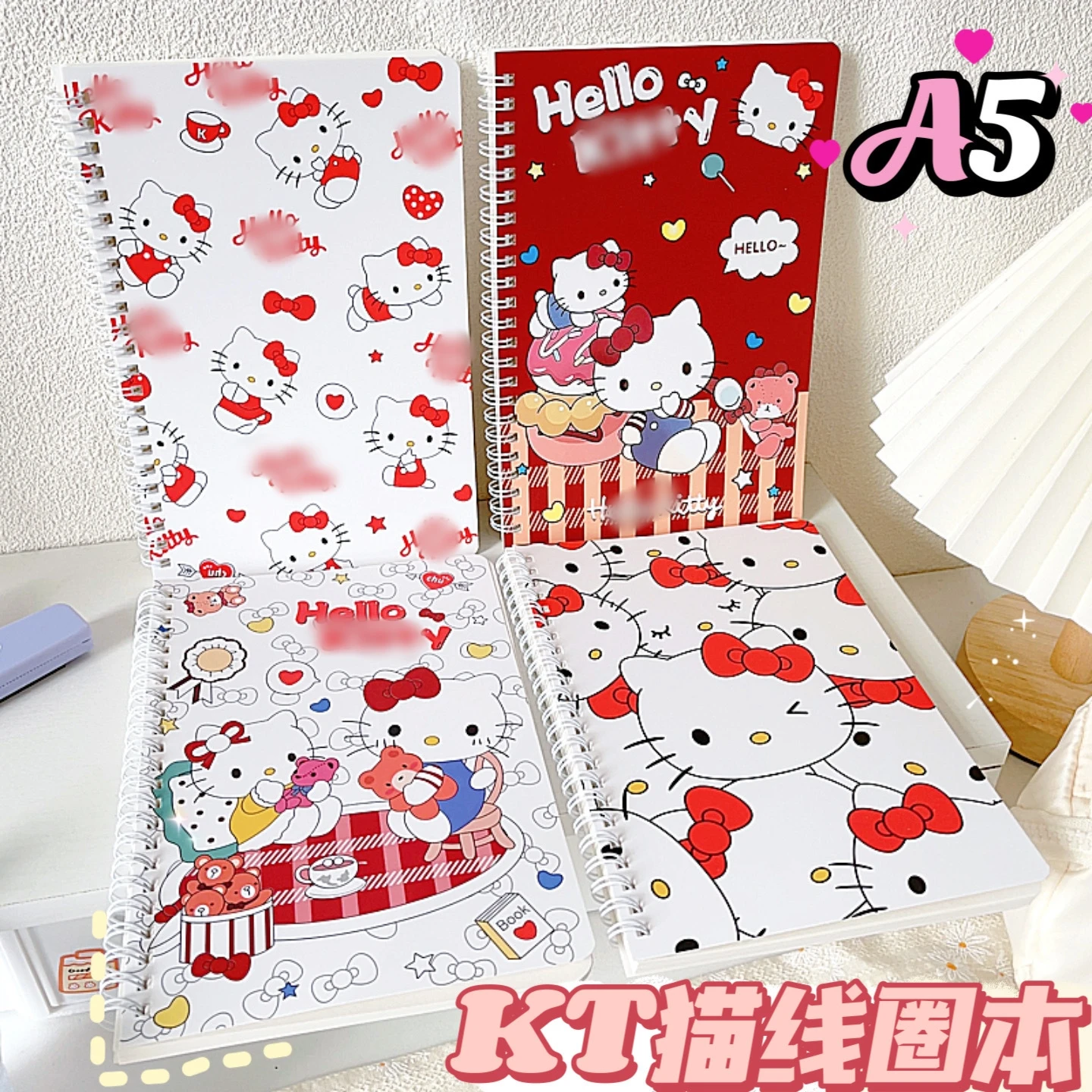 4pieces Hello Kt Notebook Kawaii Pochacco Kuromi Anime Student ...