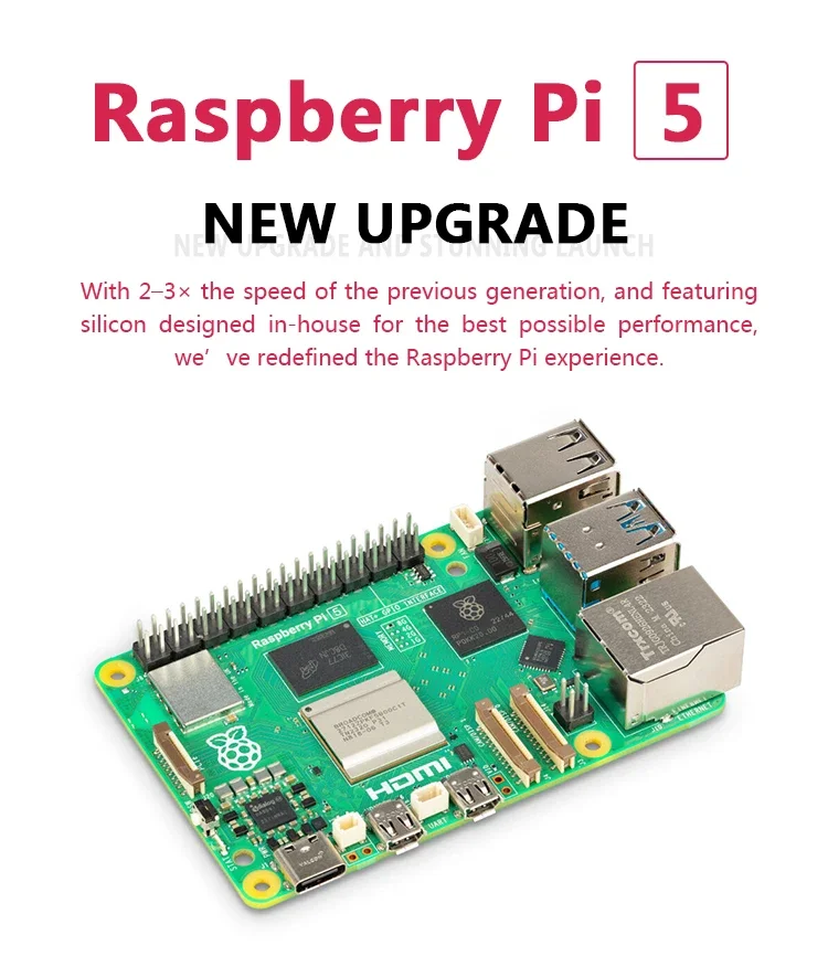 Raspberry Pi 5 8GB - Linux Arm Board for Python Programming