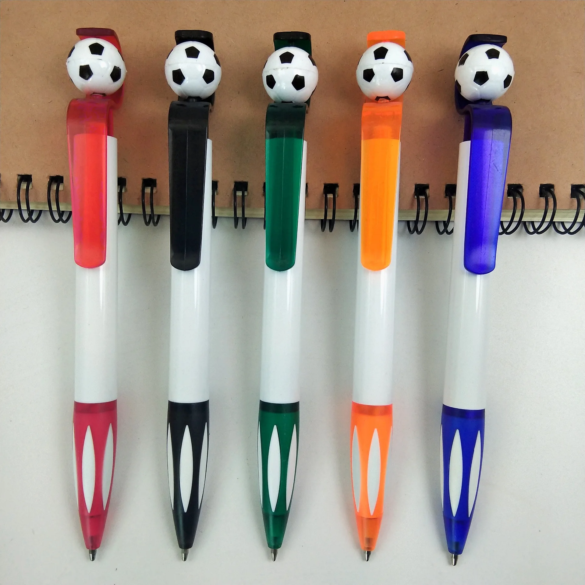 Cartoon Shaped Football Ballpoint Pen Plastic Push Advertising Pen with ...