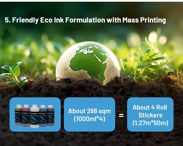 Kingjet Eco Solvent Ink - 1000ml Tintas for Digital Printing