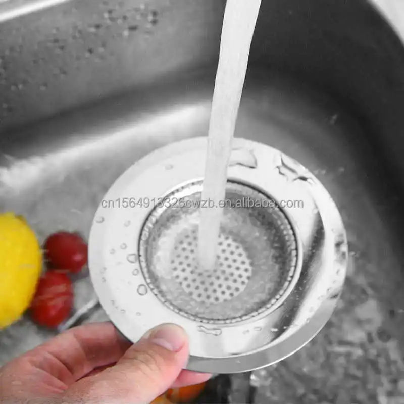 Kitchen Sink Wash Basin Strainer Stainless Steel Sink Drain Funnel ...