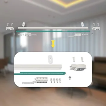 Electrophoresis Motorized Curtain Rail Trietex Aluminum Track For ...