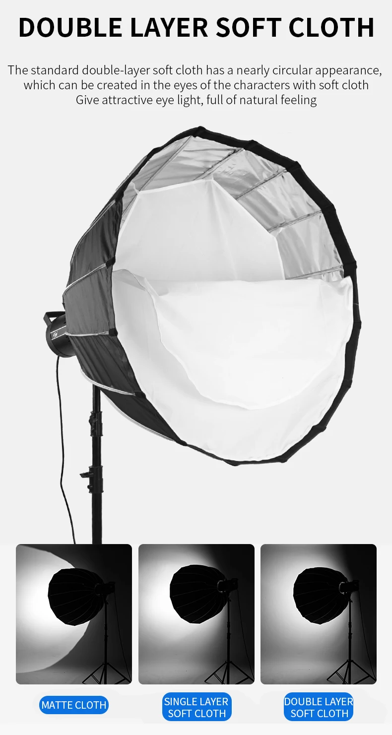 High Temperature Resistant 90cm Deep Parabolic Softbox With Bowens ...