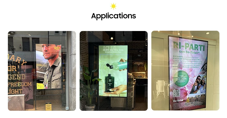 High Brightness Window Displays - 24/7 Dual Side Advertising