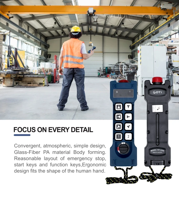 Waterproof Remote Control Transmitter for Crane - 8 Buttons, OEM