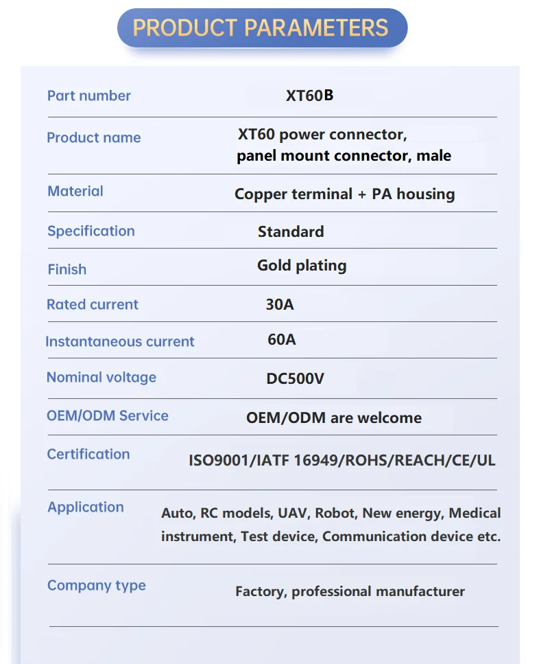 Panel Mount High Current Connector Xt60 Xt90 Pair Screw Lock Gold ...