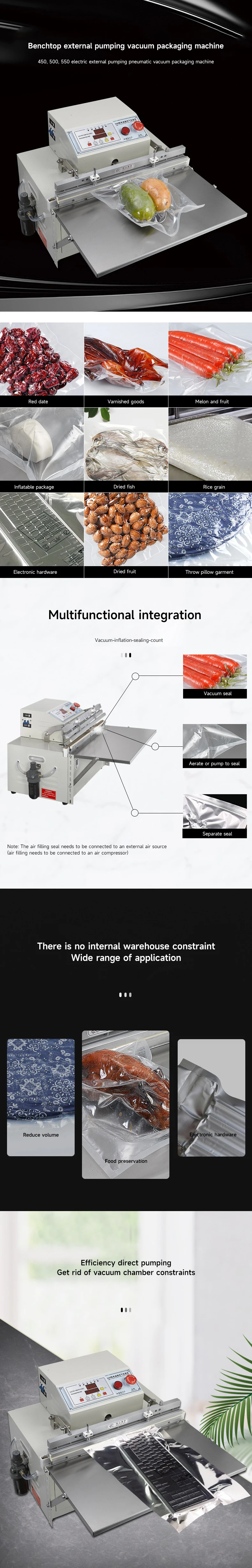 Fresh Vegetables Sealing Machine - Double Chamber Vacuum Packing
