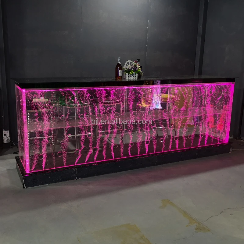 LED Acrylic Bar Furniture - Changing Colors & Dancing Bubbles