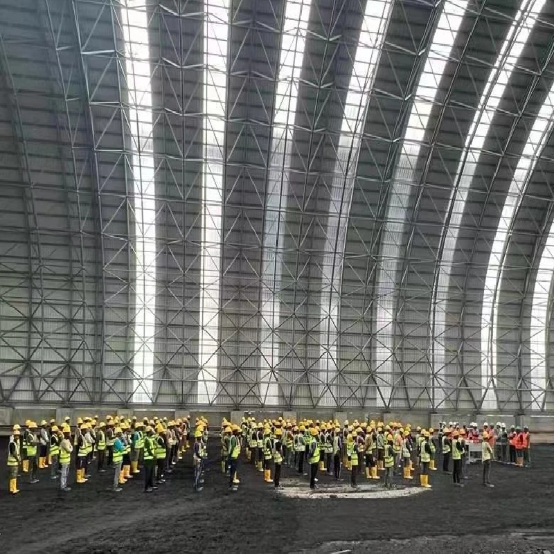 Prefabricated Bolt Ball Joint Space Frame Metal Roof Structure Hangar ...