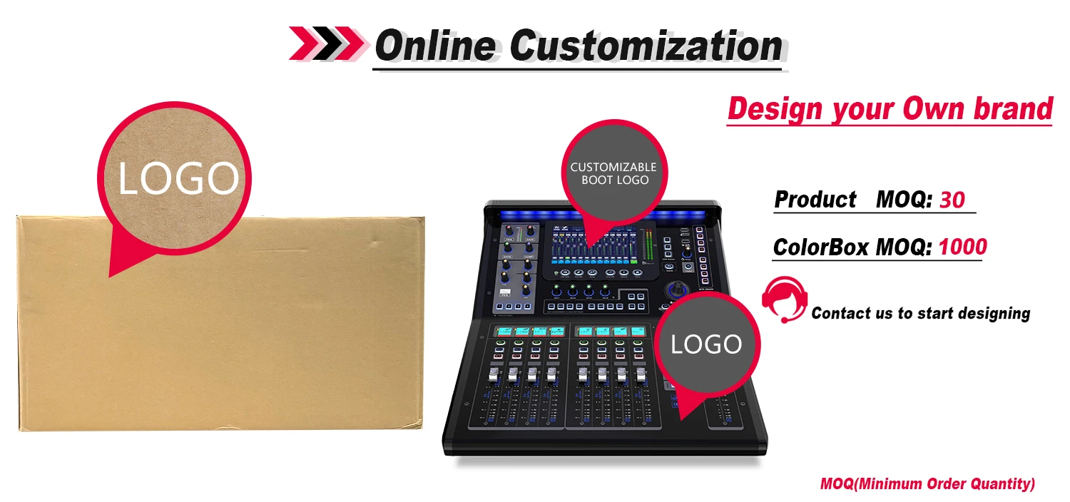 GAX-TQ18 Digital Mixing Console with HD Touch Display and Wireless WiFi ...