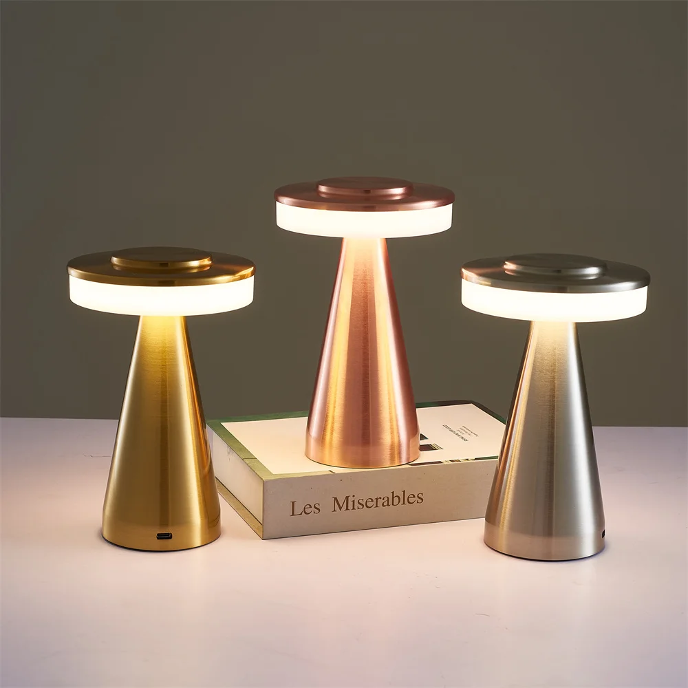 Led Table Lamp Touch Sensor Desktop Night Light Rechargeable Wireless ...