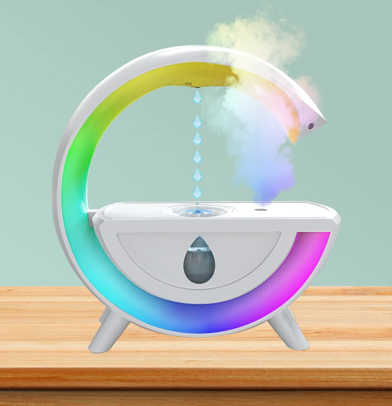 Anti Gravity Air Humidifier 350ml Desktop 7 Colors Light Ultrasonic ...