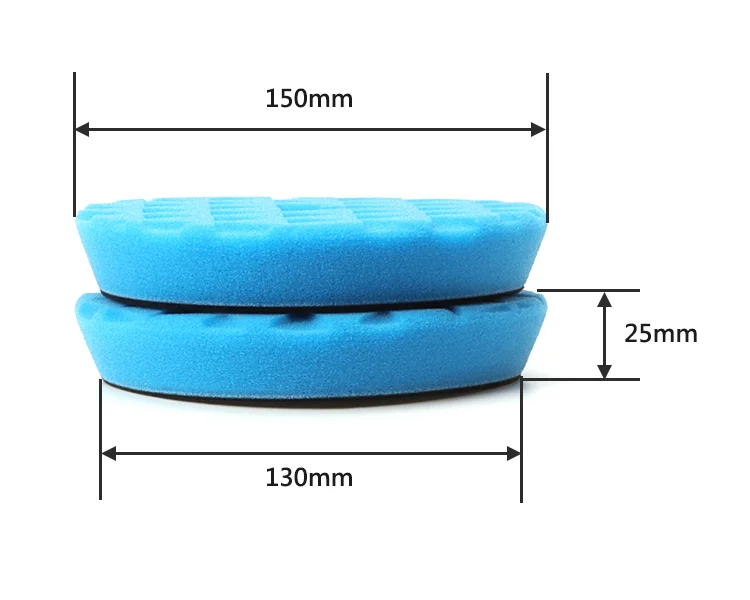 Blue CARROAD 5 Inch Imported Sponge Polishing Foam Pads 6 Inch Buffing ...