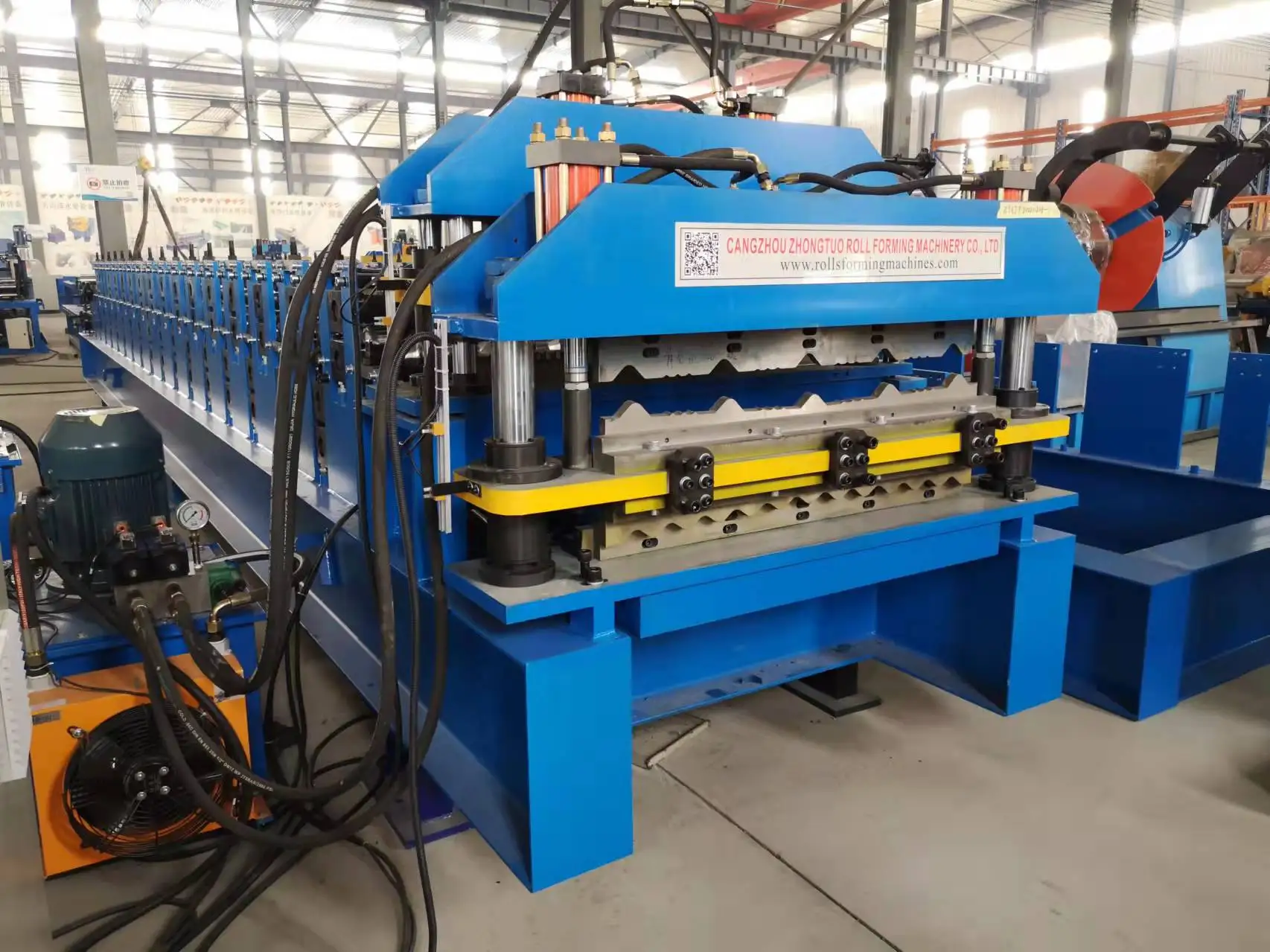 Kenya Box Profile Colored Roof Tile Making Machinery Double Layer ...