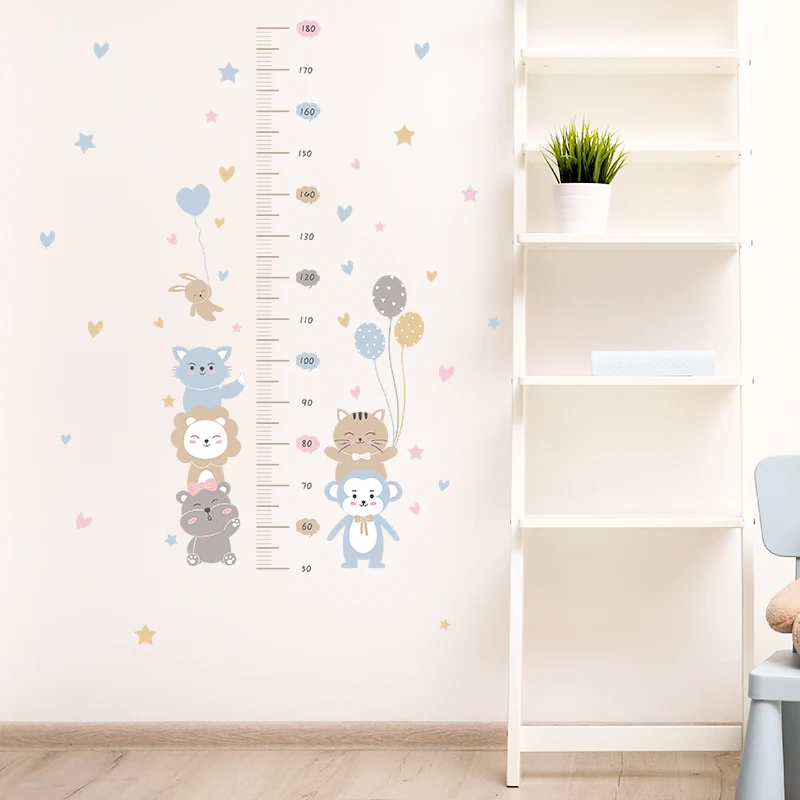 Cartoon Small Animal Combination Height Sticker Cartoon Wall Stickers ...