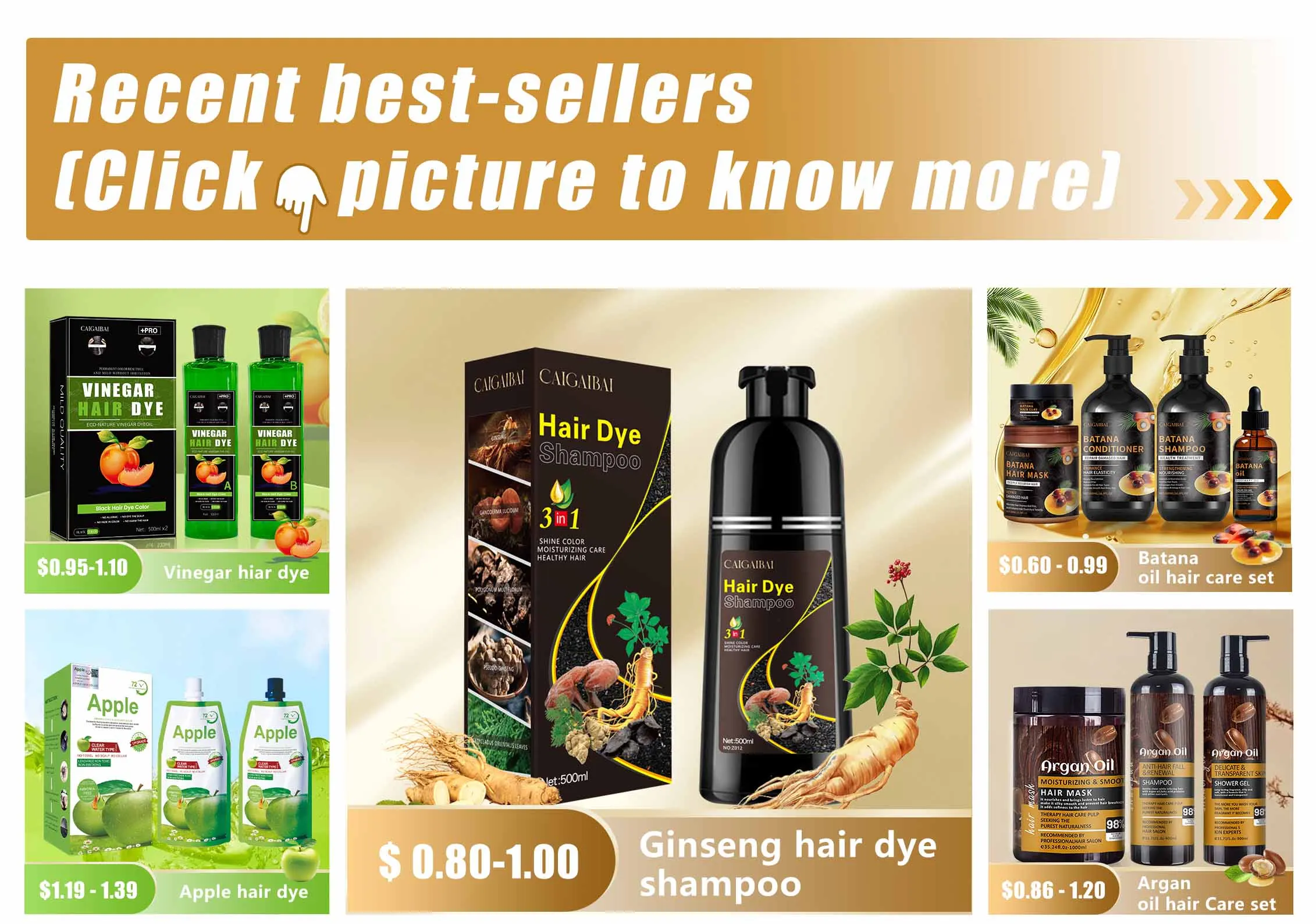 CAIGAIBAI Hair Dye Stick - Quick, Natural Color Touch-ups