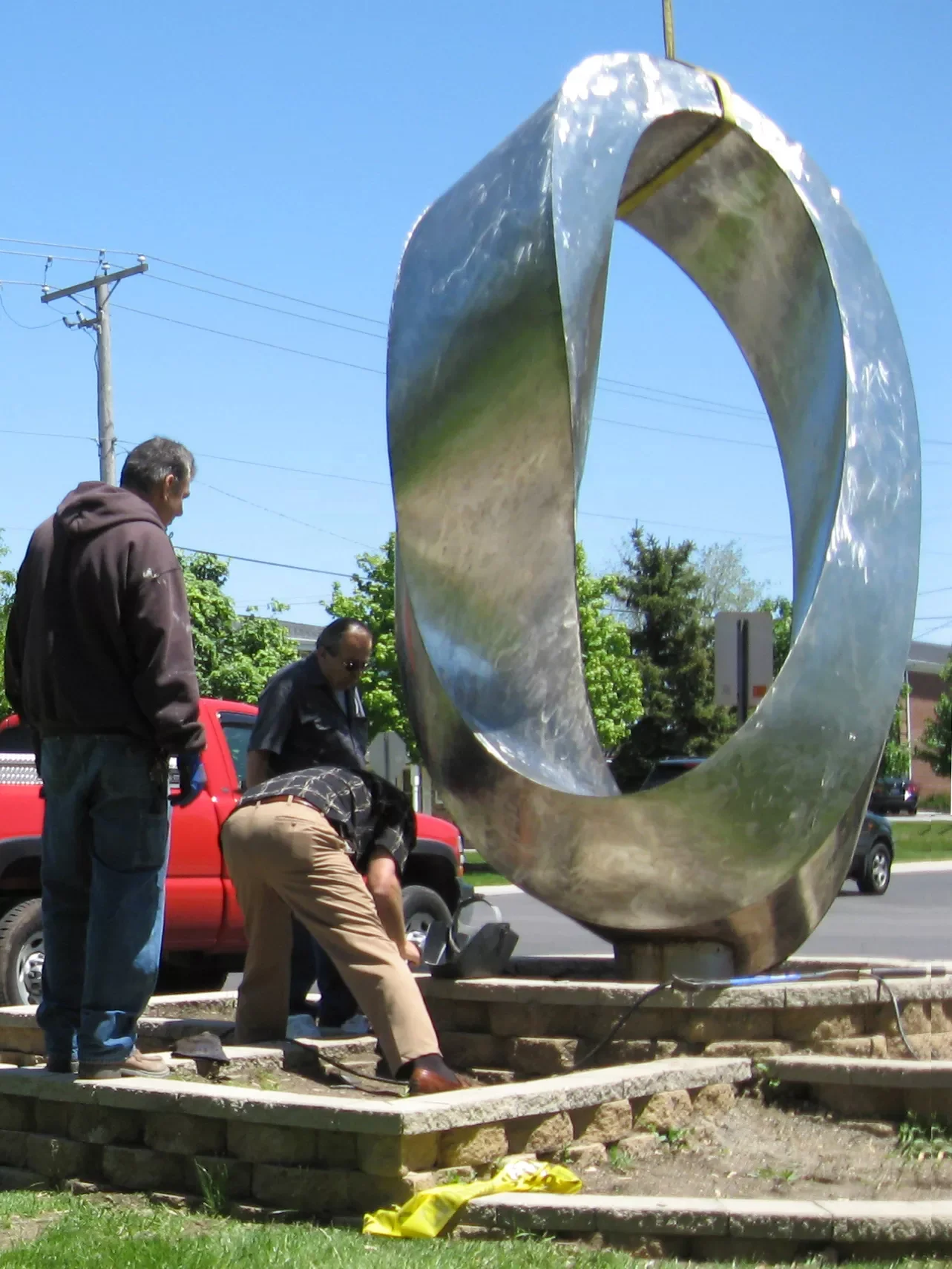 Stainless Steel Geometry Statue - Custom Life Size Sculpture