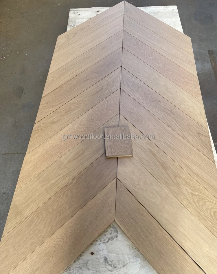 Top Grade Chevron Shape Engineered Flooring - European Oak Parquet Flooring