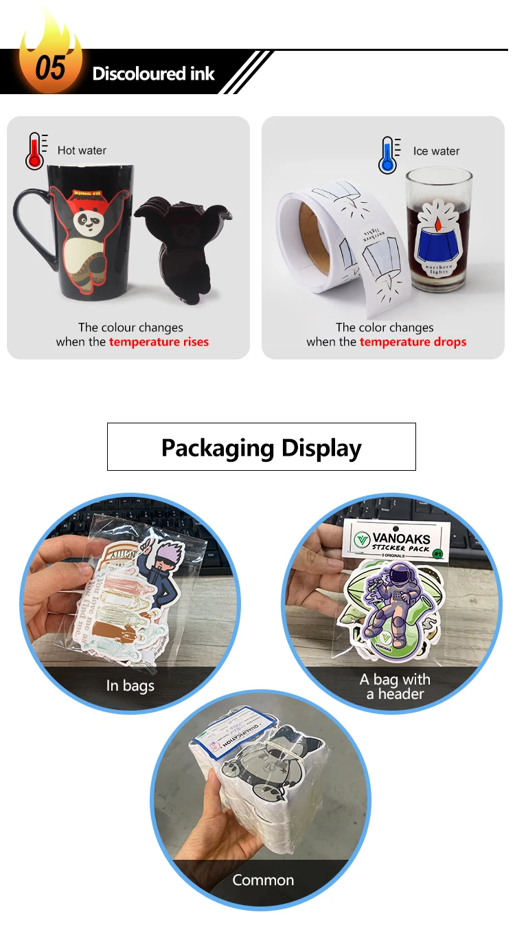 Custom Printing Brand Logo Sticker Vinyl Label Cute Cartoon Die Cut ...