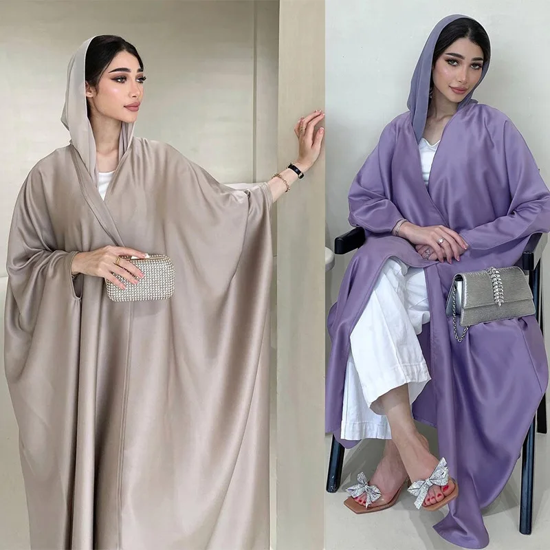 Soft Fabric Robe Kaftan Dubai Abaya Islamic Open Abaya Muslim Dress ...