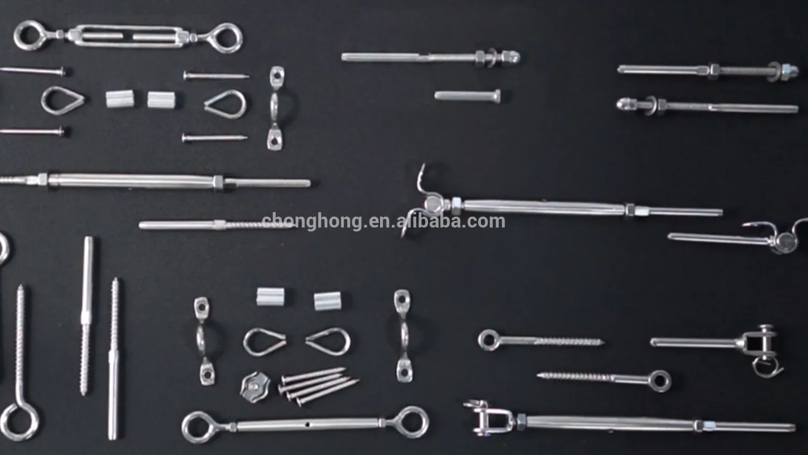 T316 Cable Railing Kit Hand Swage Threaded Stud Tensioner For 1/8 ...