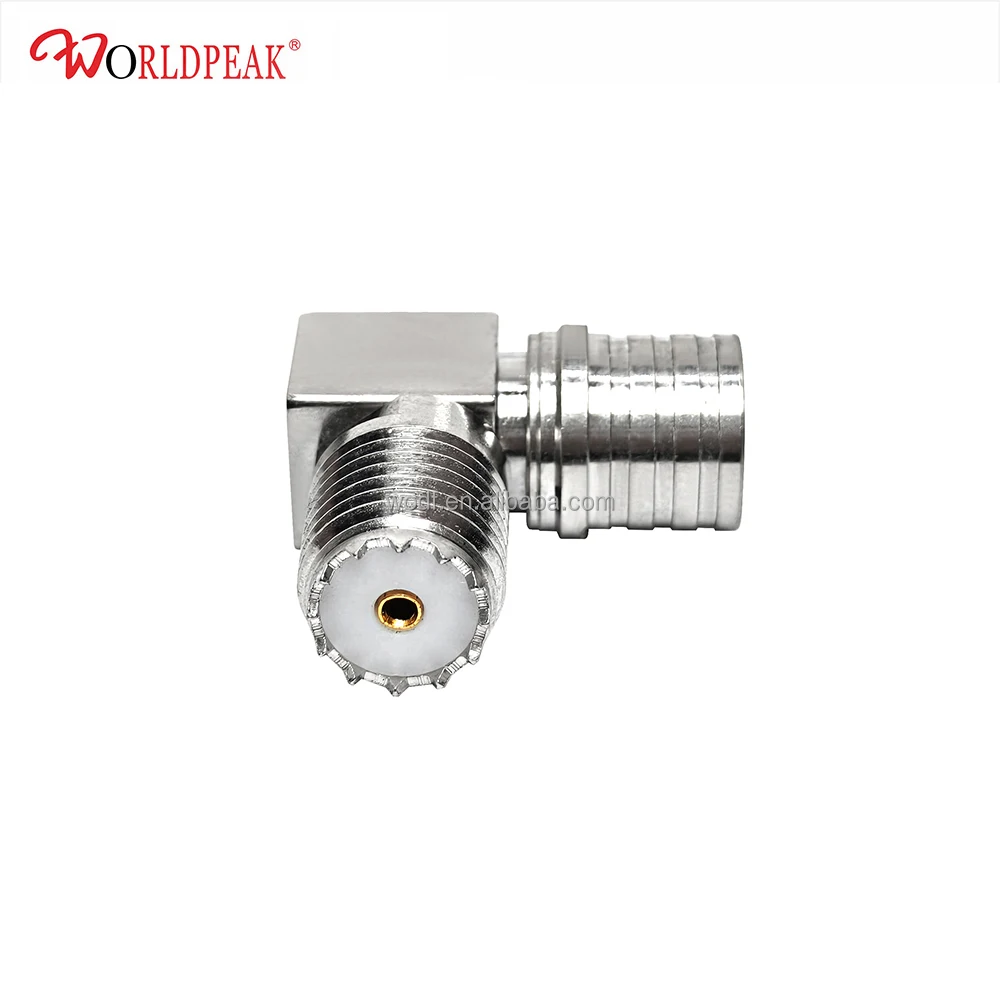 Factory RF Brass Copper Adaptor QMA Male Plug to Mini UHF Female Jack ...
