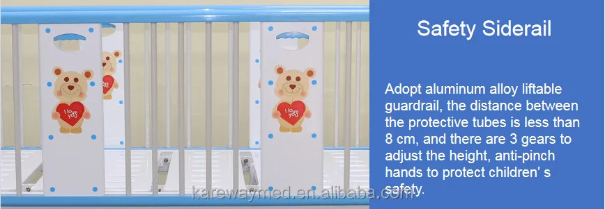 Two Function Hospital Baby Infant Crib - Steel & Safety