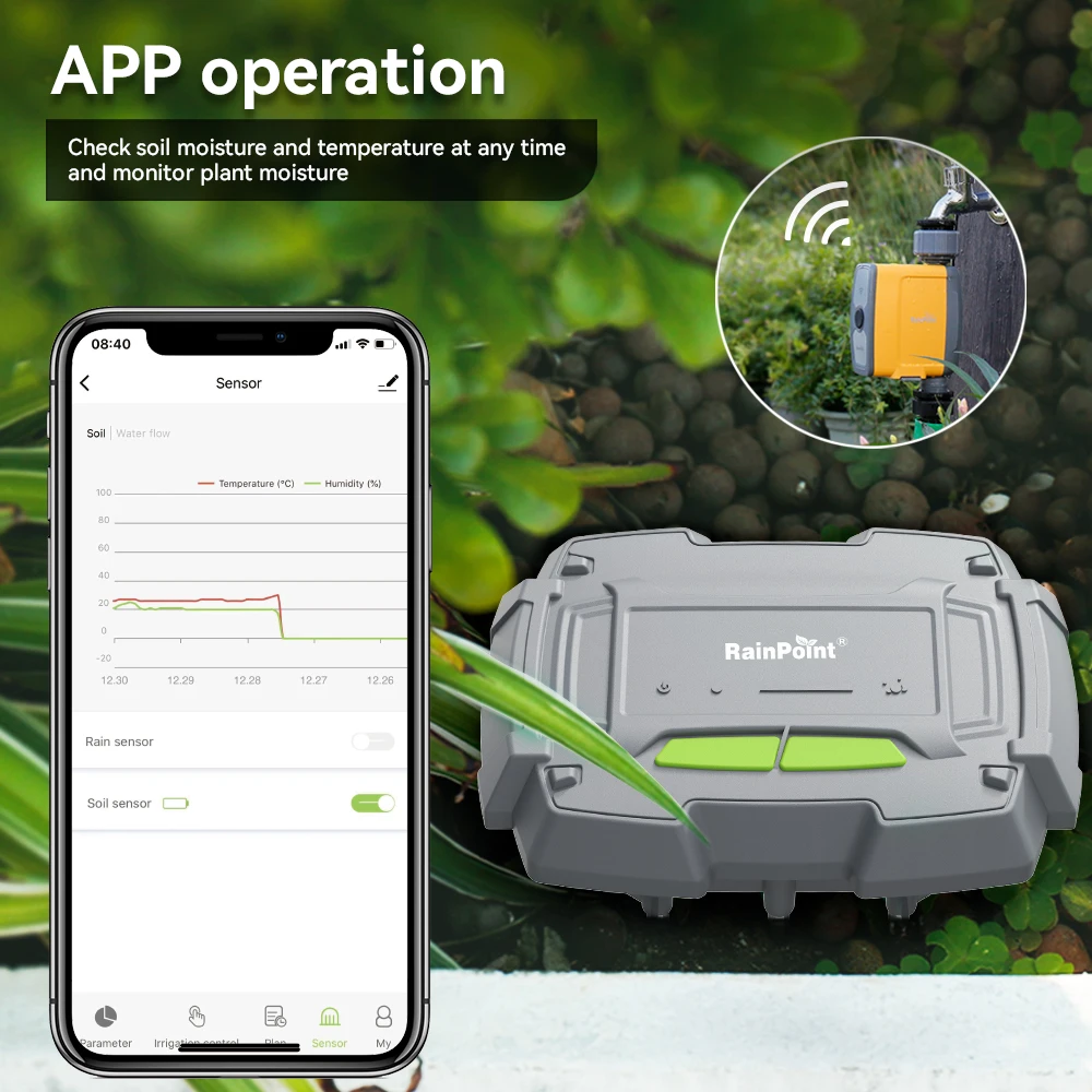 Smart Garden Management with APP Control Soil Moisture Sensor