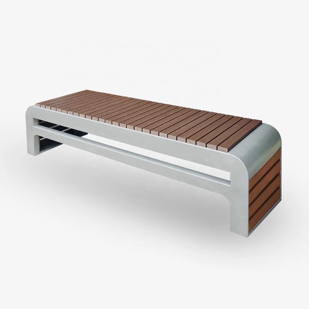 Modern Wooden Park Long Public Bench Chair Outdoor Garden Bench - Buy ...