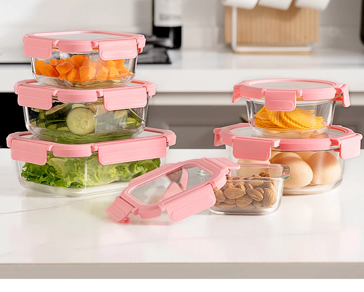 IKOO Glass Food Storage Containers - BPA Free & Stackable