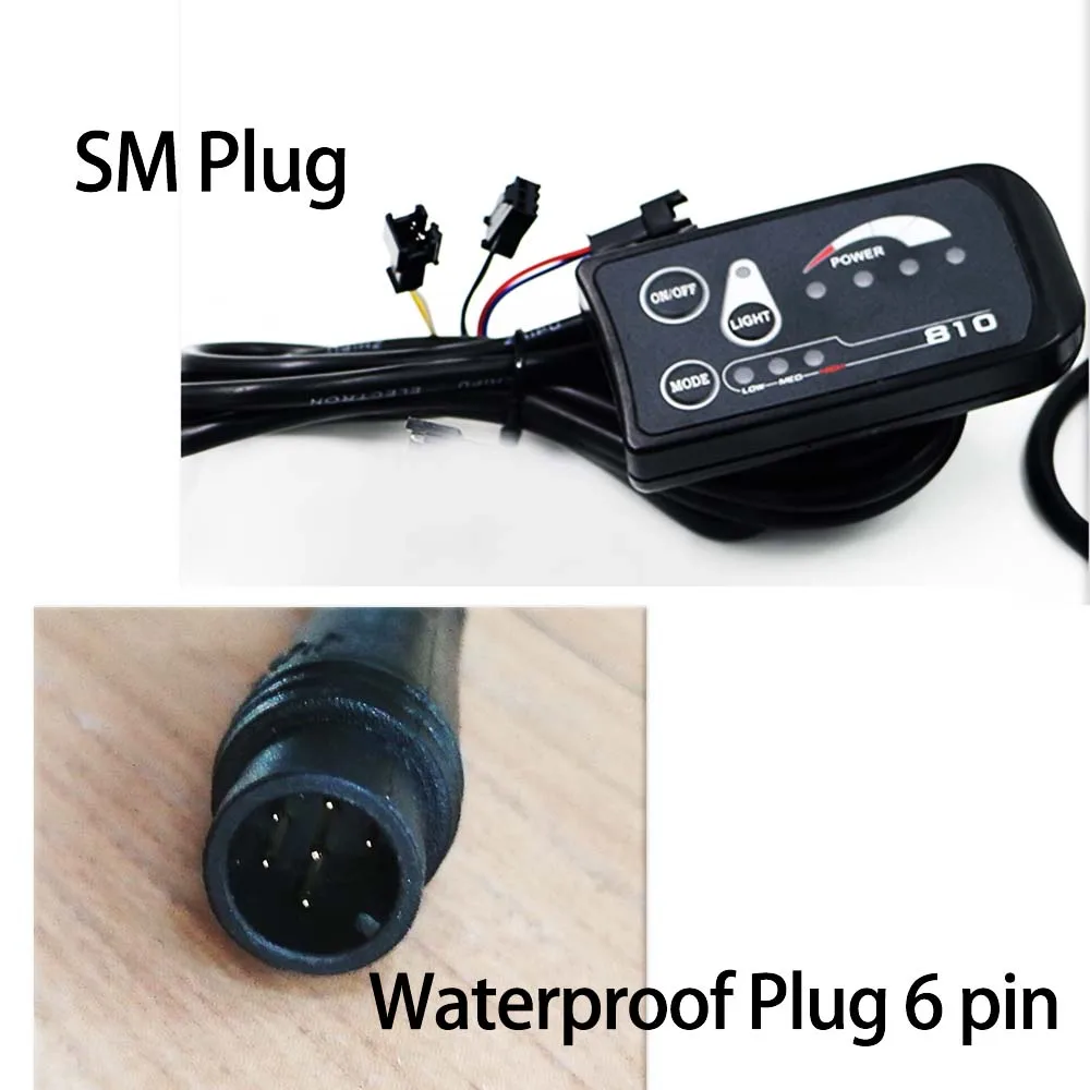 810 Led Display Electric Bike Waterproof Sm Plug 36v Electric Bicycle Parts Cycling Speed Meter ...