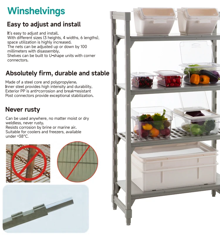 Wholesale Freezer Shelving Kitchen Cold Room Shelving Plastic Storage ...