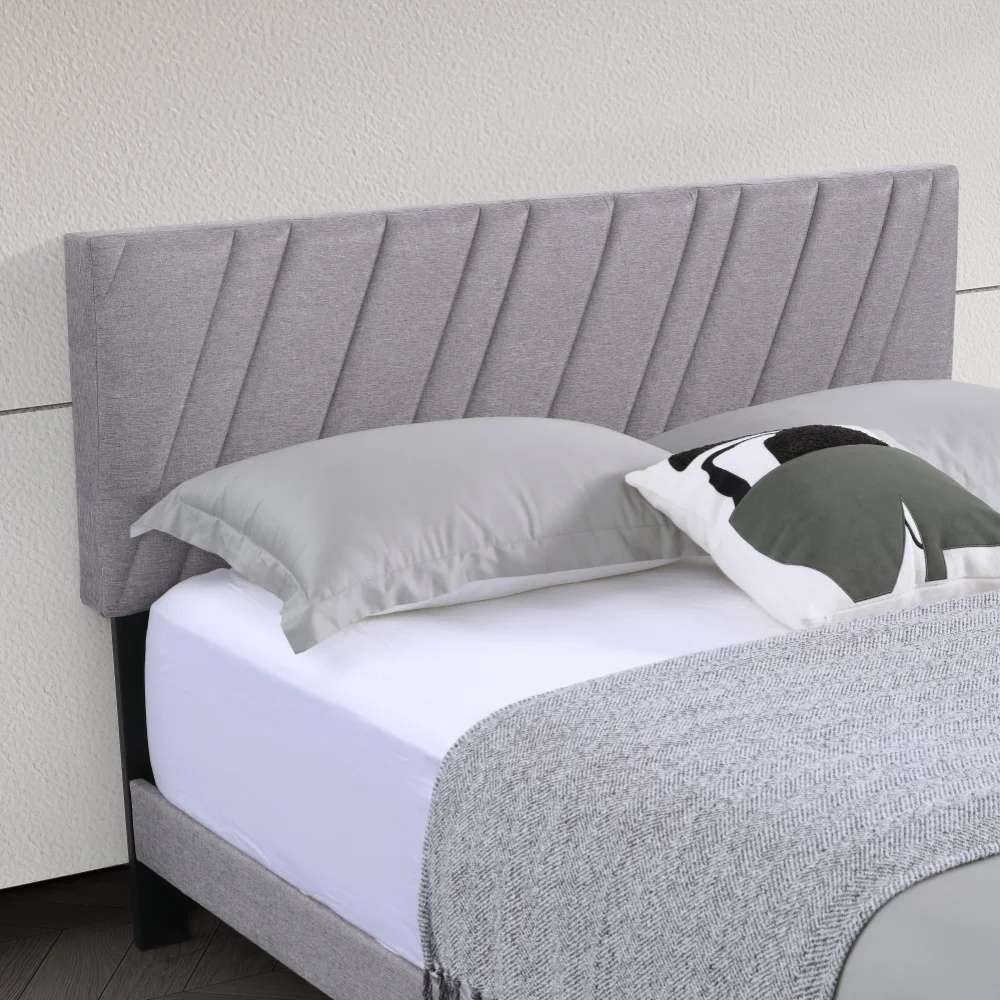 Classic Bedroom Double Bed Headboard Solid Wood Bed Base Sample King ...