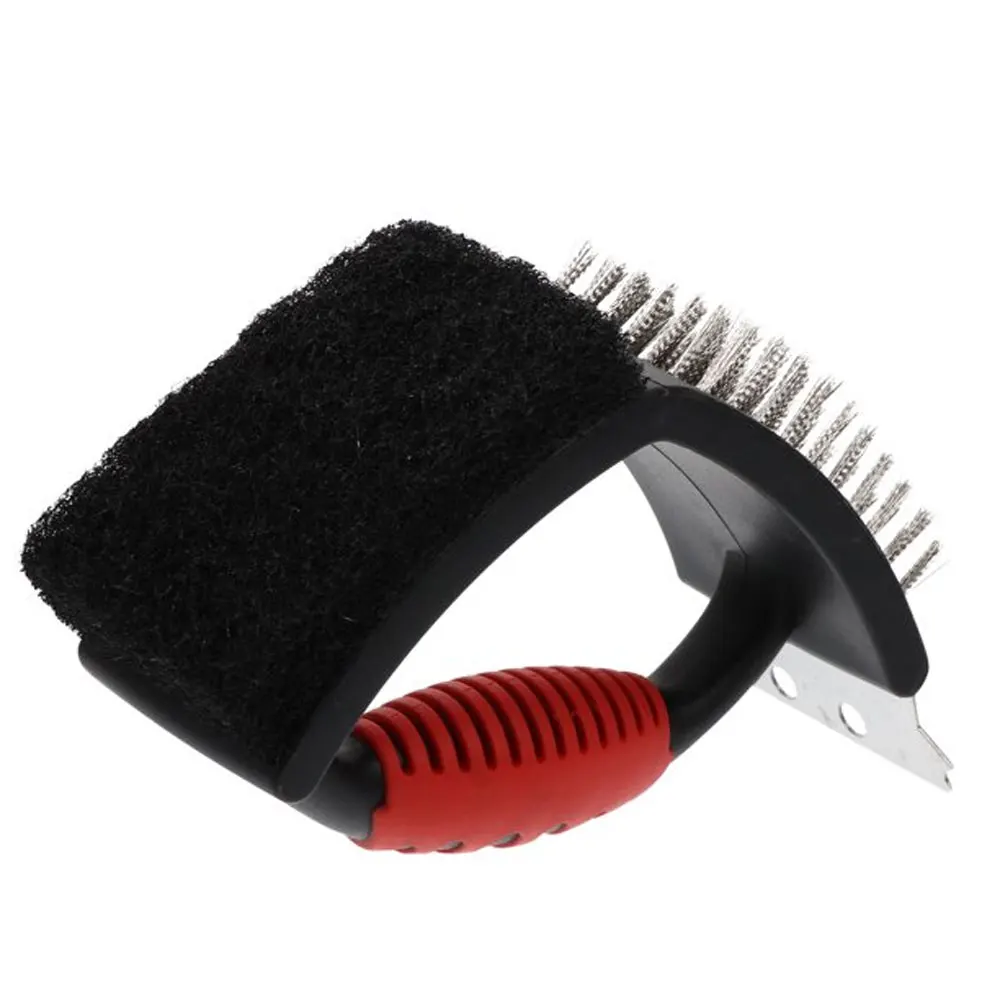 3 In 1 Bbq Cleaning Scraper Brush Portable Barbecue Accessories - Buy ...