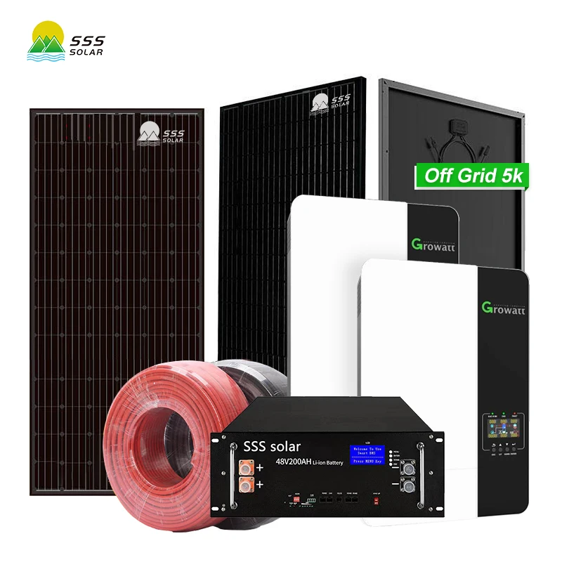 Sss Solar 5kw Off Grid Home Solar Energy Storage System With Battery ...