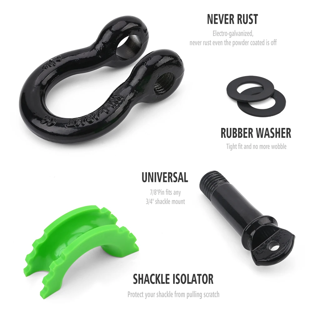 Recovery Shackle D Galvanized - Heavy Industry Solutions