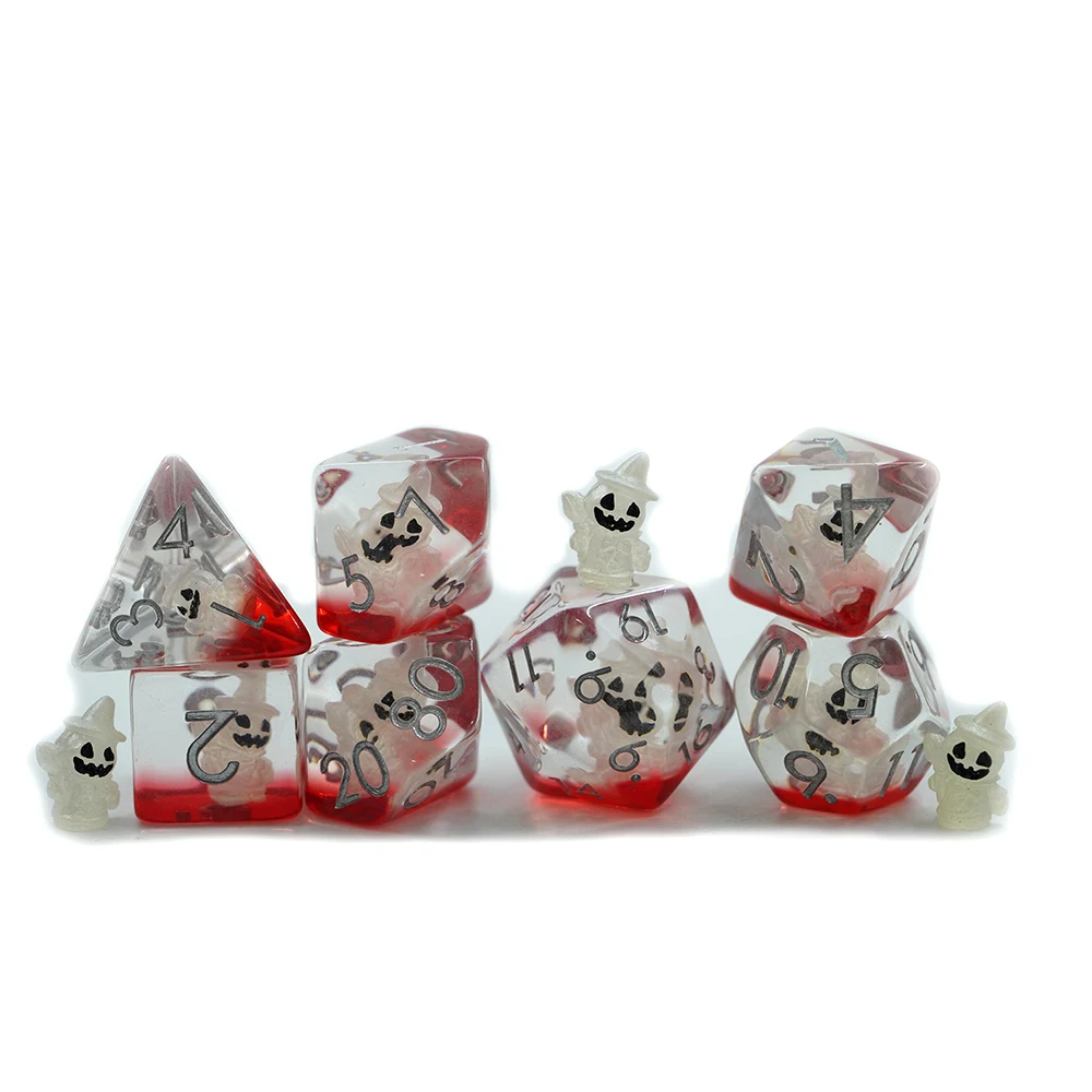 Wholesale Dnd Game Board Game Transparent Polyhedral Resin Dice With ...