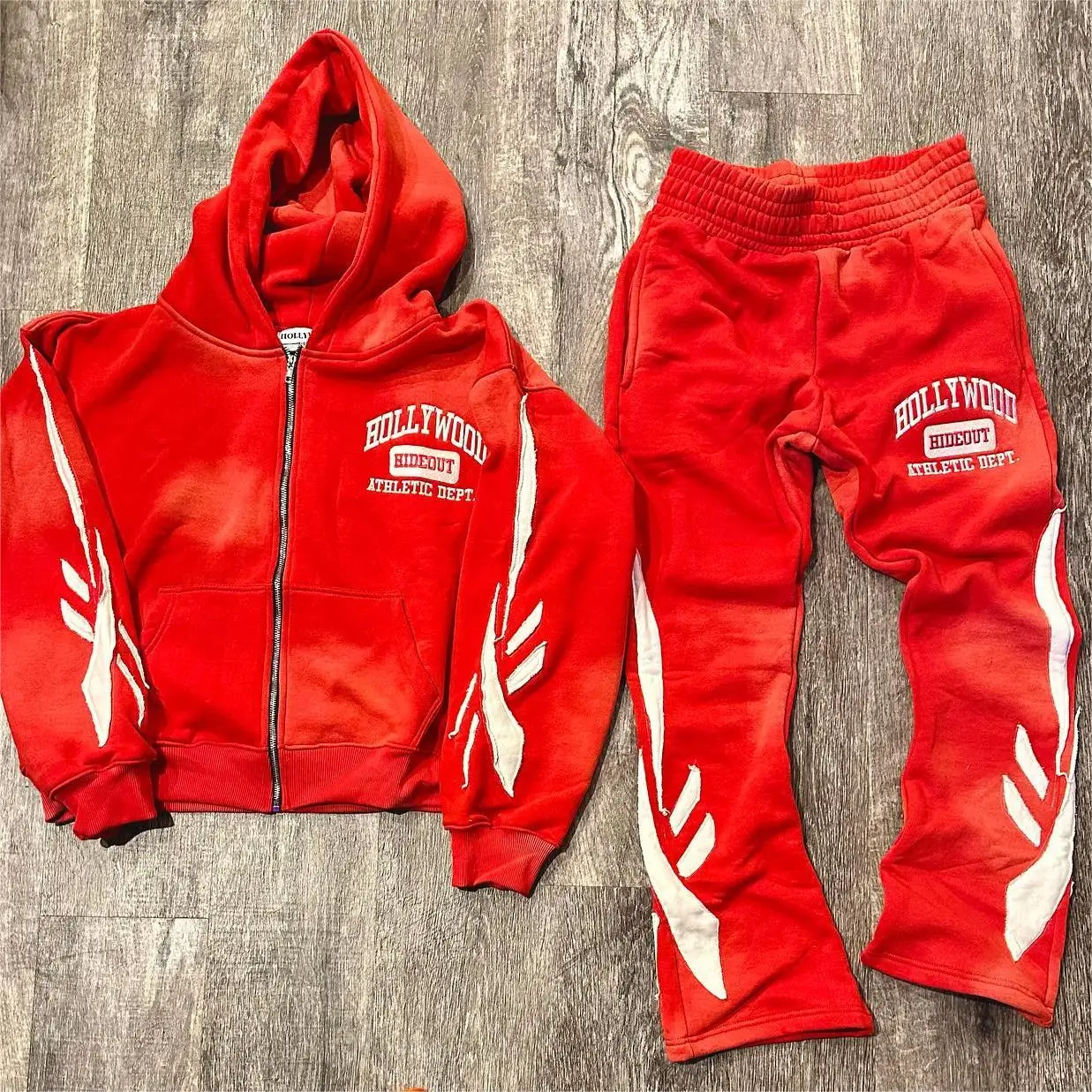 Custom LOGO Sweatsuits - Acid Washed & Screen Printing