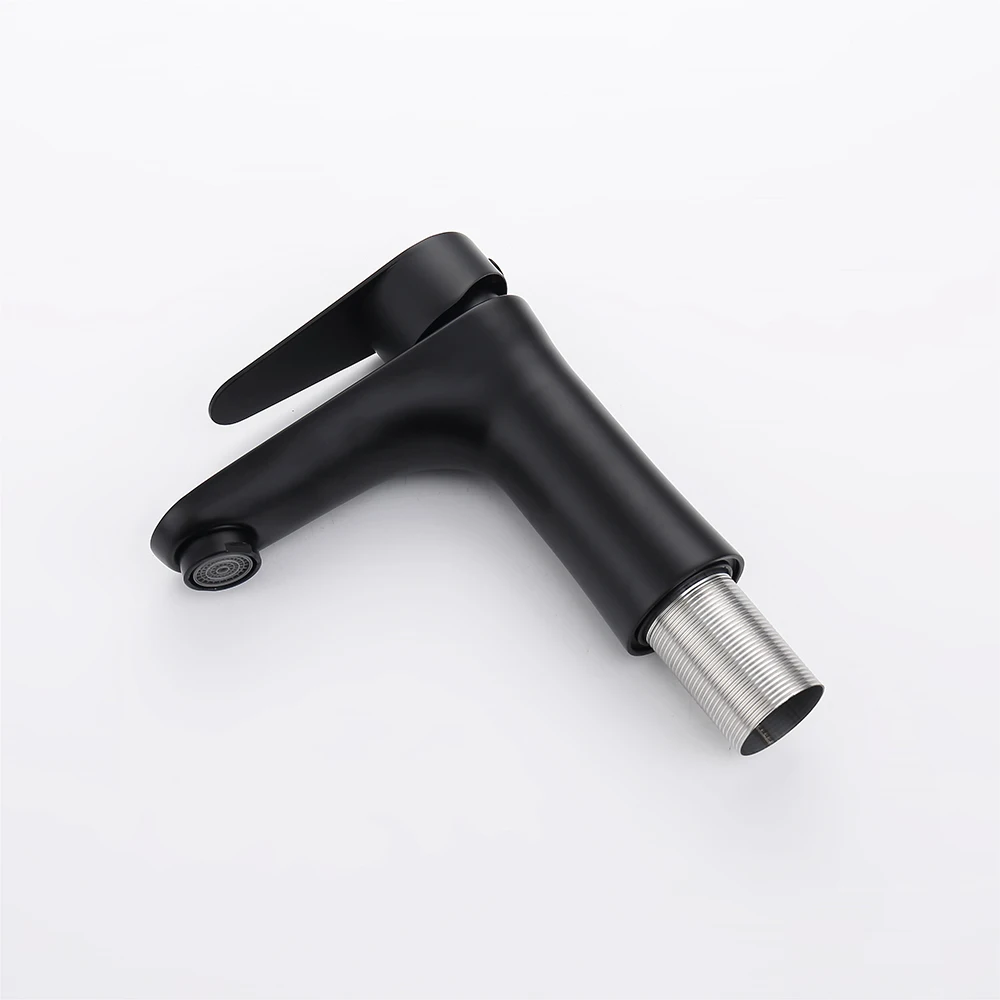 Sus 304 Stainless Steel Smart Black Deck Mount Basin Faucet Single ...
