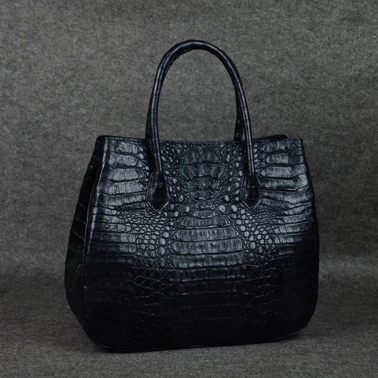 Luxury Exotic Handbags Real Leather Women Crocodile Tote Bag Red ...