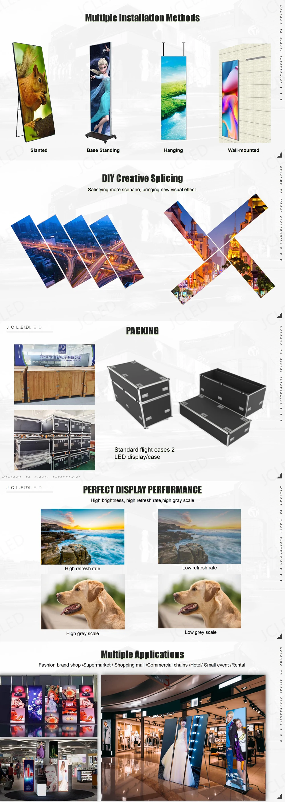 HD Moveable 4G Wifi USB Control LED Poster Display Screen