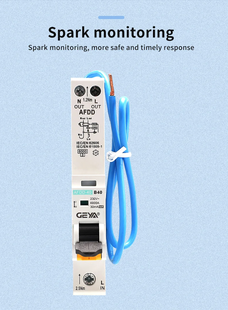 GEYA AFDD5-40 Arc Fault Circuit Breaker - Afdd Rcbo Afci Protection ...