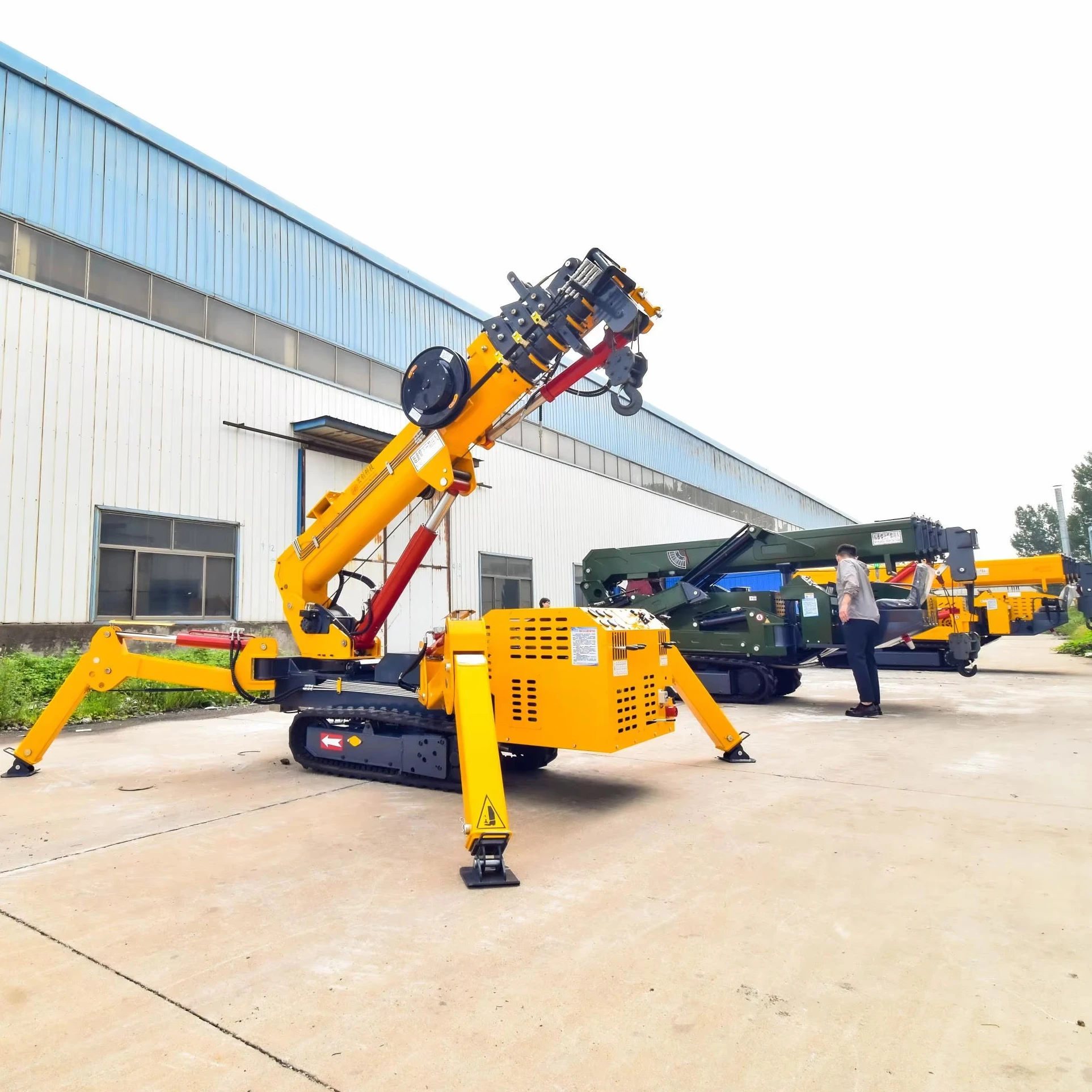 Articulated Stabilizers 3t Hydraulic Jib Crane with Telescopic Turret ...