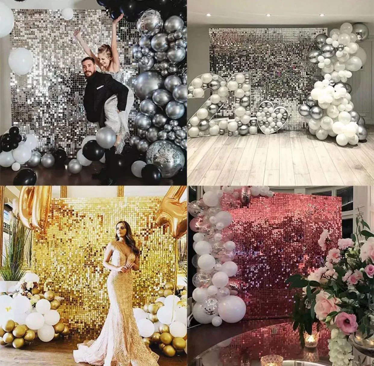 Shimmer Wall Backdrop - 30 Panels of Glittering Beauty