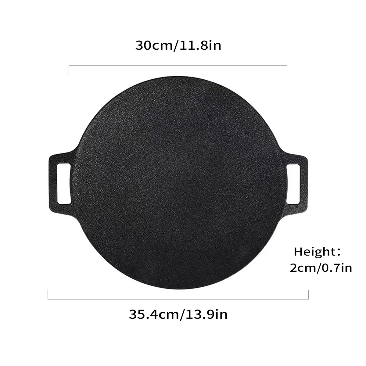 Outdoor & Indoor Metal BBQ Grill Pan with Heat-resistant Smokeless ...